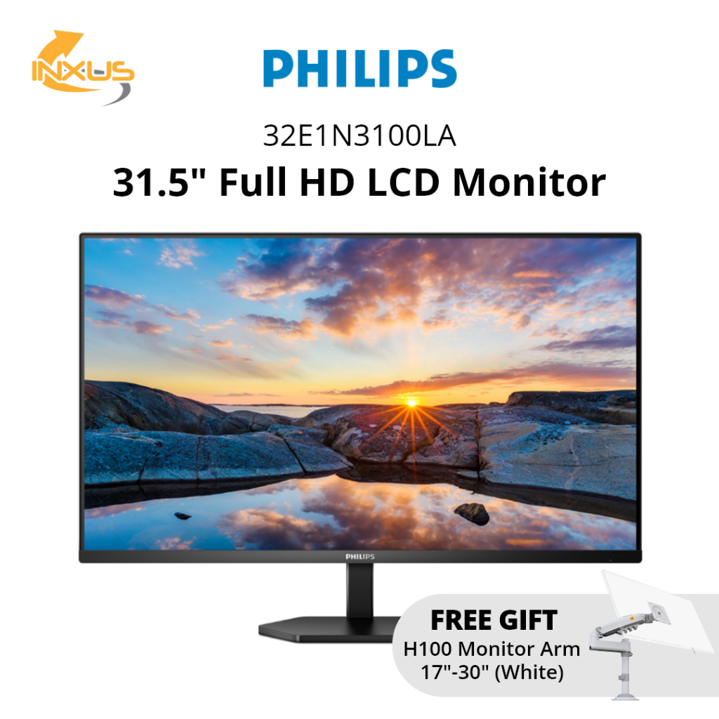 Philips 32E1N3100LA | 31.5" Full HD 1ms Adaptive Sync Built-in Speaker VA Monitor with H100 ...