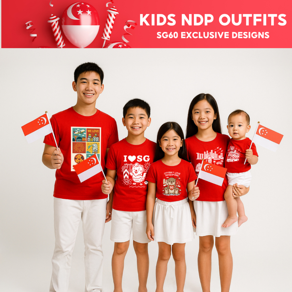 [READY STOCK] Kids National Day Outfits NDP 2025 I Love Singapore Boy ...