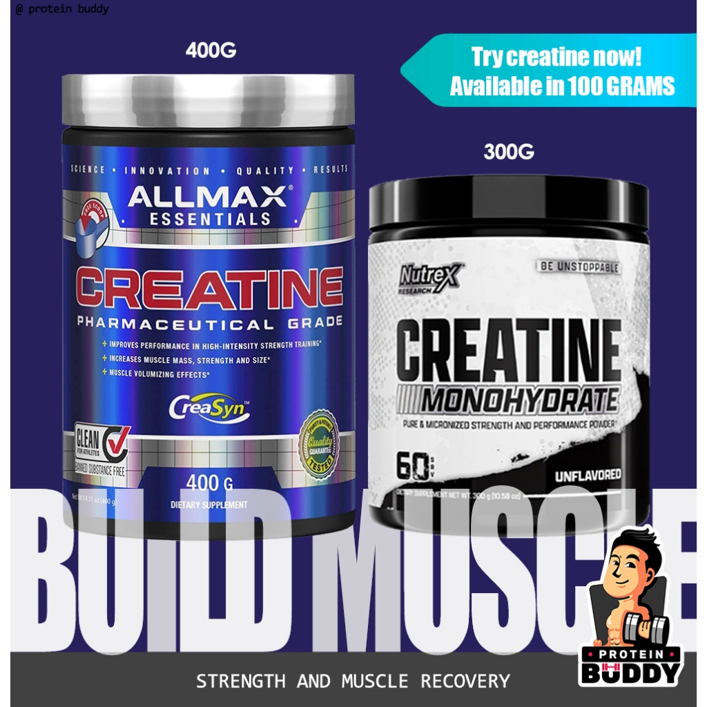 ALLMAX Creatine 400G/100G or NUTREX Creatine 300G IMPROVES PERFORMANCE ...