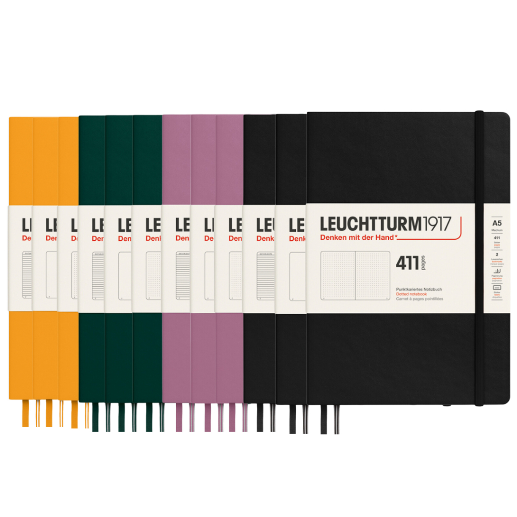 Leuchtturm1917 A5 Medium Hardcover Notebook / Plain, Dotted, & Ruled ...