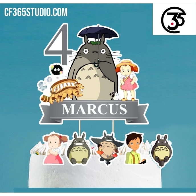 [SG Seller] Custom Name Totoro Themed Baby Shower Cake Topper. Totoro ...