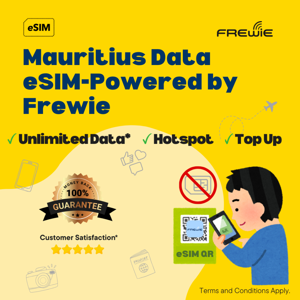 Mauritius eSIM Data Roaming | Unlimited Data | Topup Available | QR ...