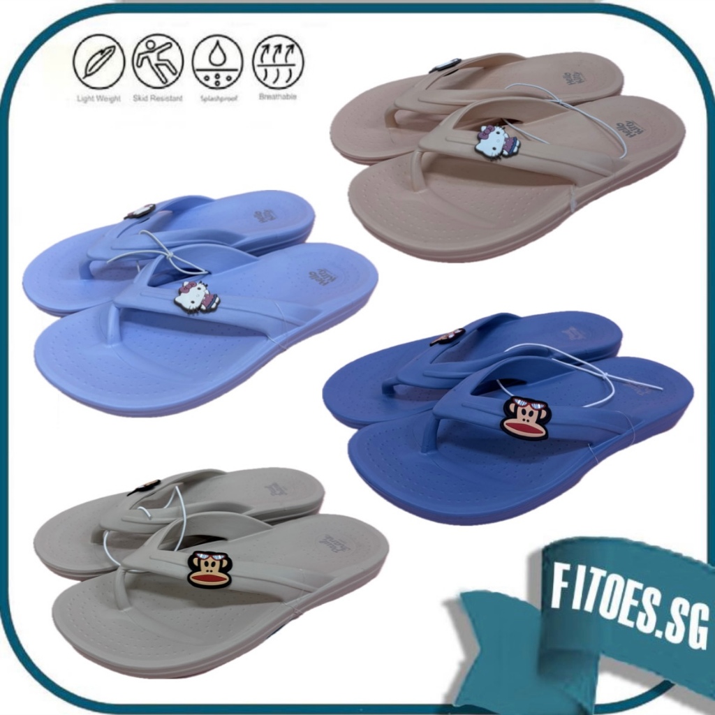 Hello Kitty Paul Frank Kids Children Slippers Flip Flops KC3691 PC4221 ...