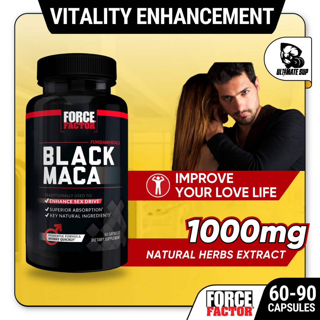 Force Factor, Black Maca, Enhance Men's Vitality with Maca + Selenium ...