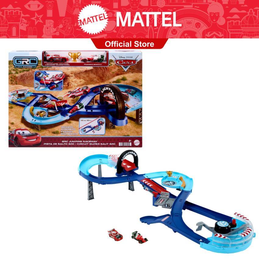 Disney And Pixar Cars Grc Jumping Raceway Playset With 2 Toy Vehicles ...