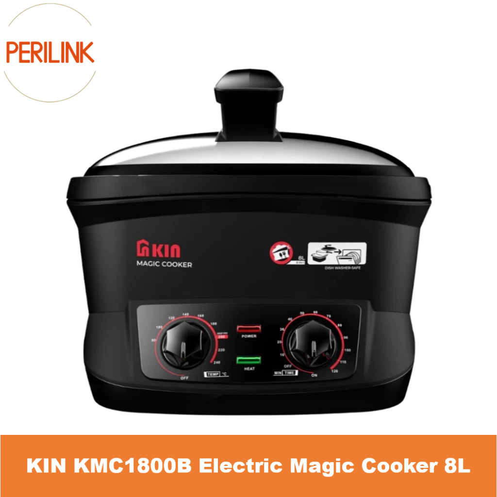 KIN Electric Magic Cooker | KMC1800B | 8L Capacity | E-Shaped Patented ...