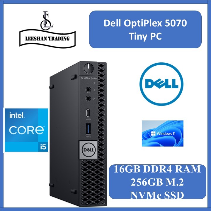 DELL OPTIPLEX 5070 mini PC i5- 9th GEN 6-core 8GB RAM, 256GB Nvme SSD ...