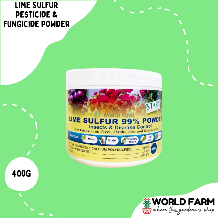 [Min. Purchase of 2] Starx Lime Sulfur / Sulphur 99% Pesticide & Fungicide Powder (400g ...