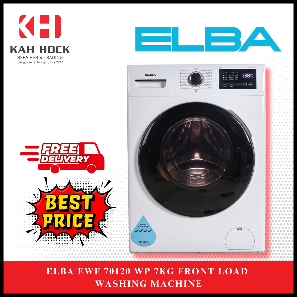 ELBA EWF 70120 WP 7KG FRONT LOAD WASHING MACHINE + 2 YEARS WARRANTY ...
