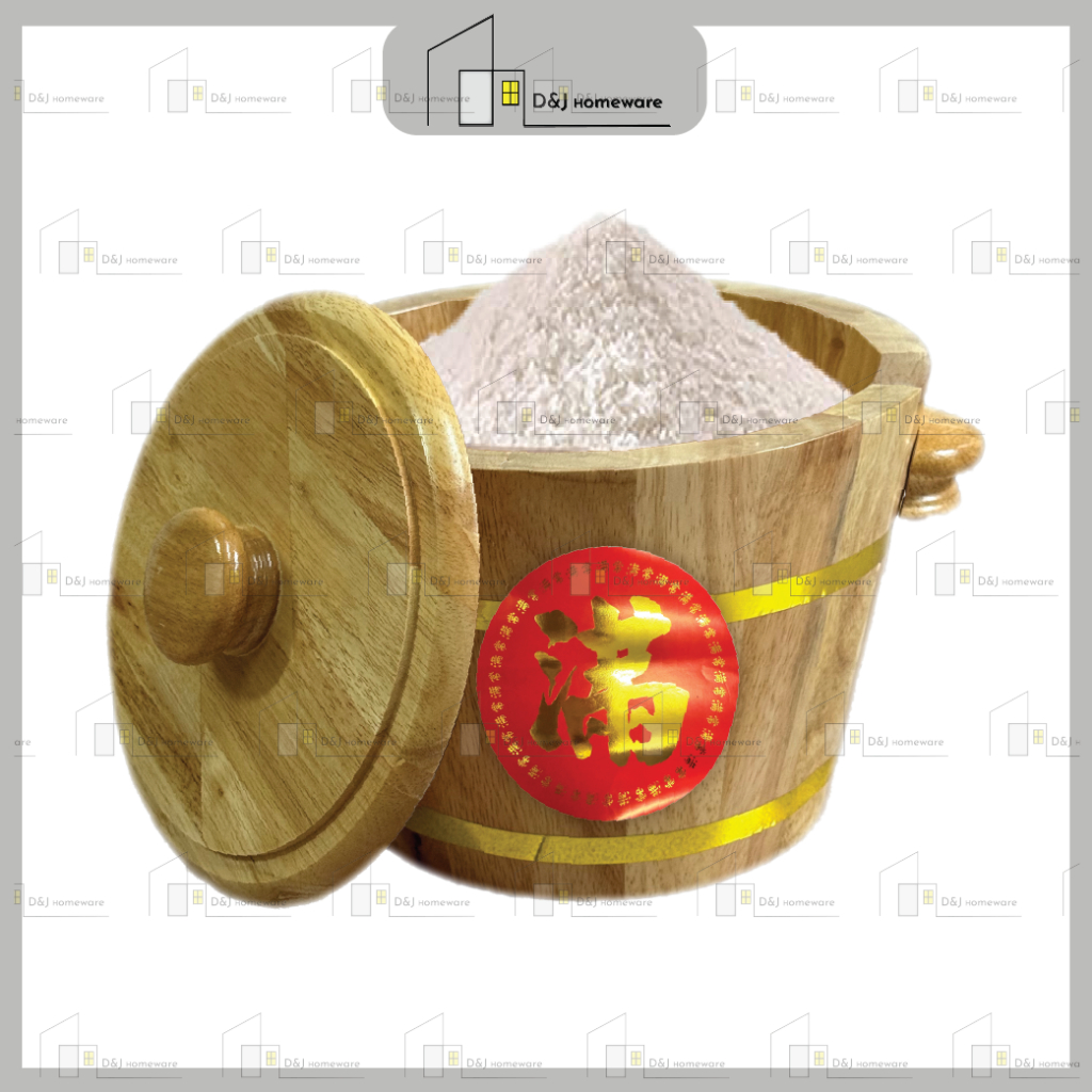 Wooden Rice Bucket / Thick Rice Barrel / Rice Storage Container with ...