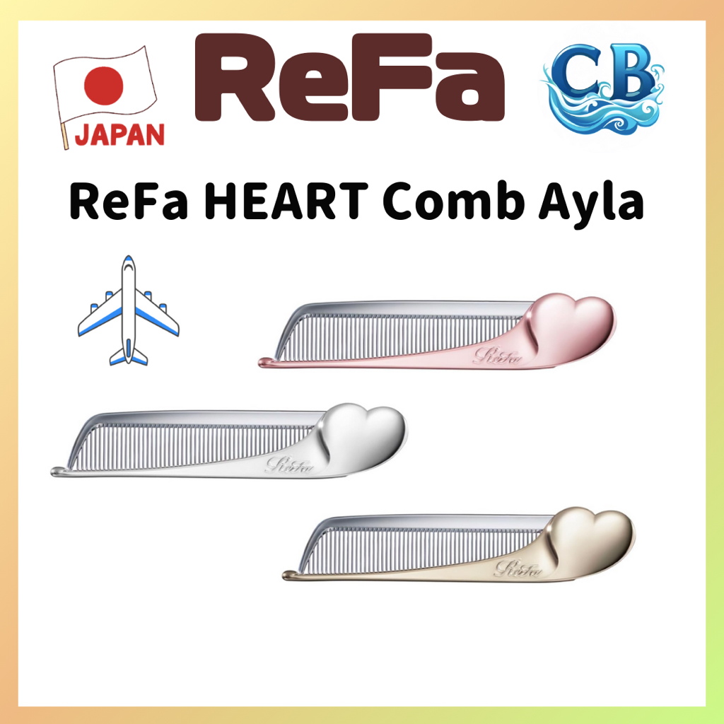 ReFa HEART Comb Ayla | Premium Rose Gold & Silver Hair Comb for Smooth ...