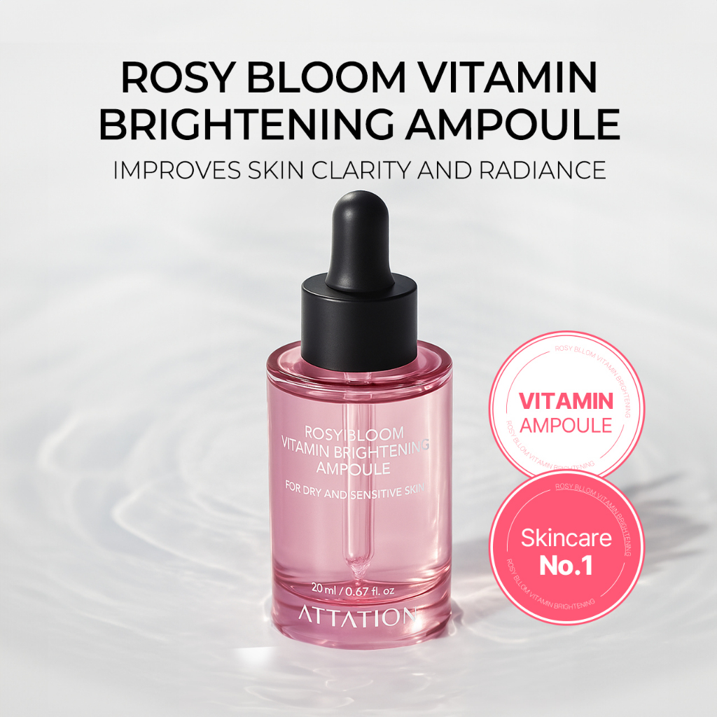 [ATTATION] Rosy Bloom Vitamin Brightening Ampoule (20ml) | Shopee Singapore