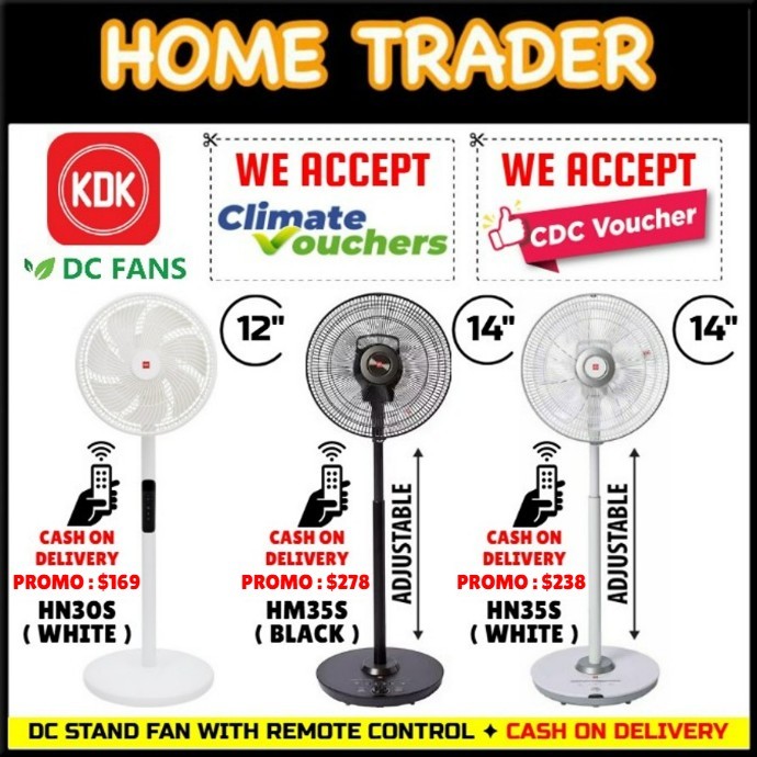 CASH ON DELIVERY KDK STAND FAN DC MOTOR REMOTE CONTROL HM35S HN35S ...