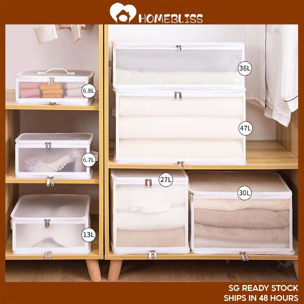 [BUNDLE of 5 ] Wardrobe Organiser Clothes Organizer Storage Box Folding ...