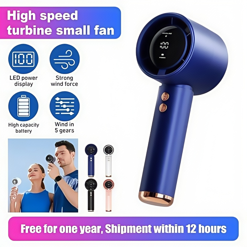 SGLOBFY Portable Fan Handheld Jet Fan Powerful 100 speeds Brushless ...