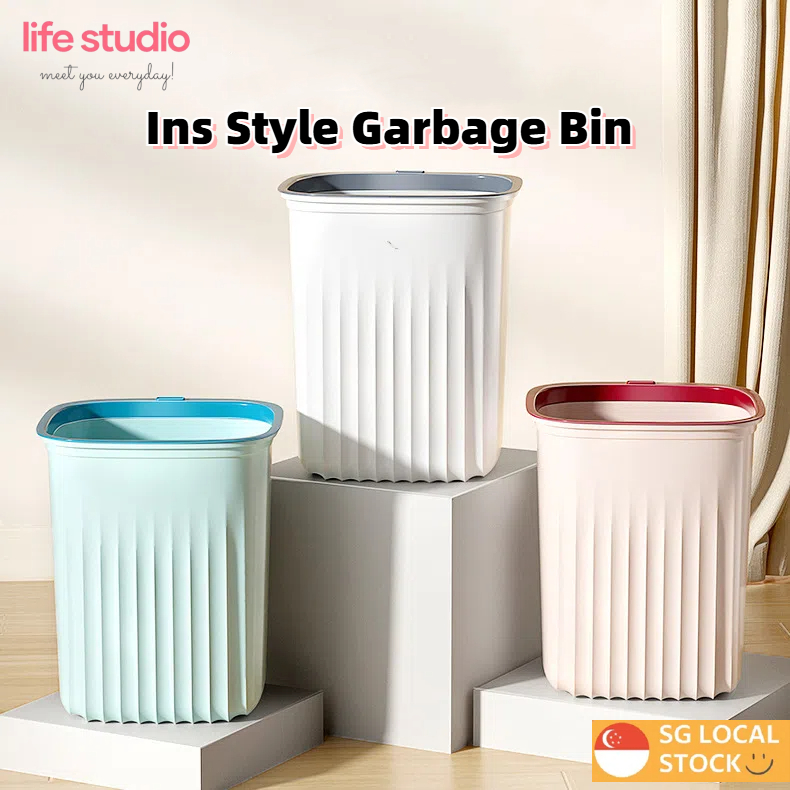🔥SG STOCK🔥INS style Home Rubbish Dustbin Garbage Bin Trash Bin Large ...