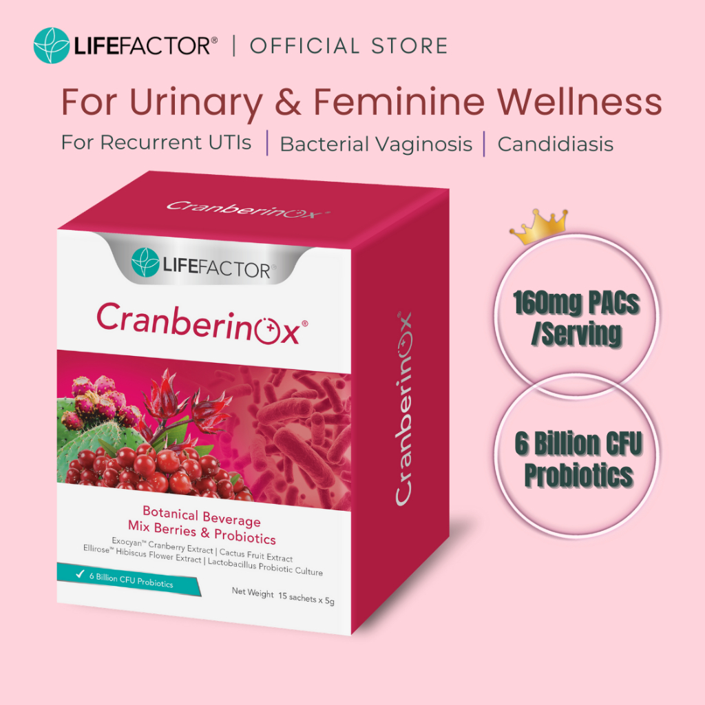 LIFE FACTOR® Cranberinox® (15 sachets) Fast Relief For Urinary Tract ...