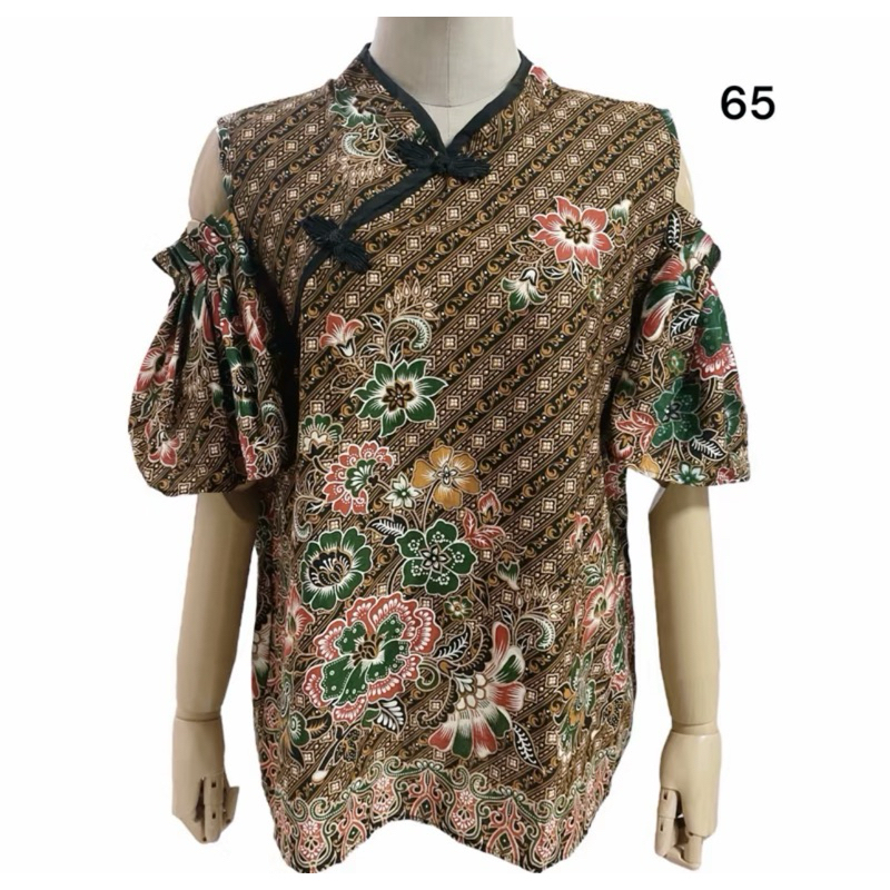 Batik Cheongsam top Open shoulder Chinese New Year CNY2025 (7703 ...