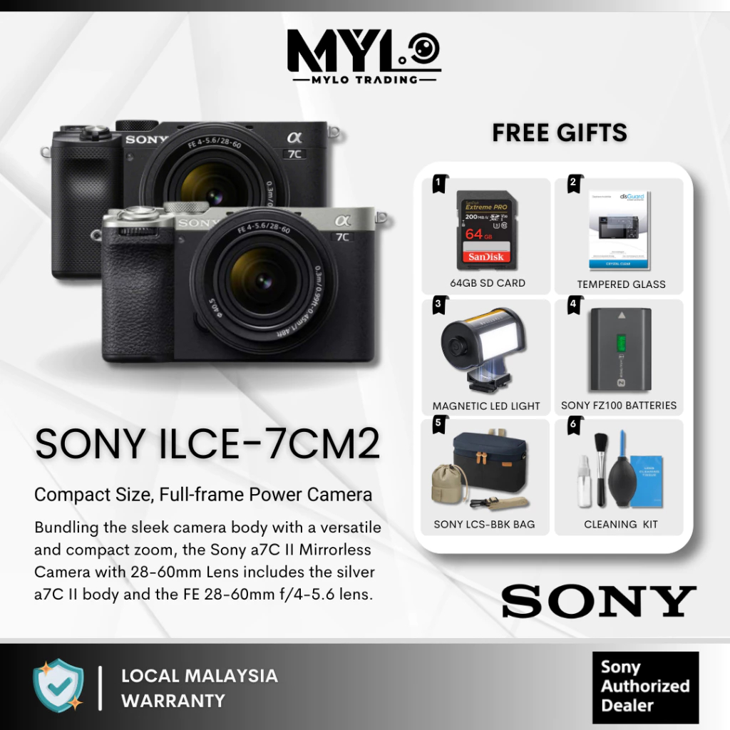Sony a7C II & a7CII & a7C Mark II Mirrorless Camera Body & 28-60mm Lens ...
