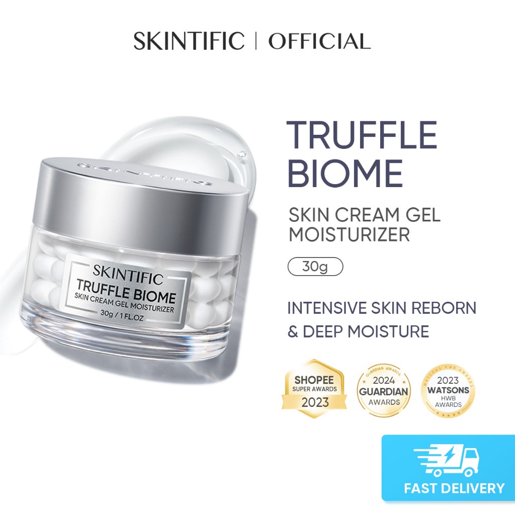 SKINTIFIC Truffle Biome Skin Reborn Cream Gel Moisturiser 30g | Shopee ...
