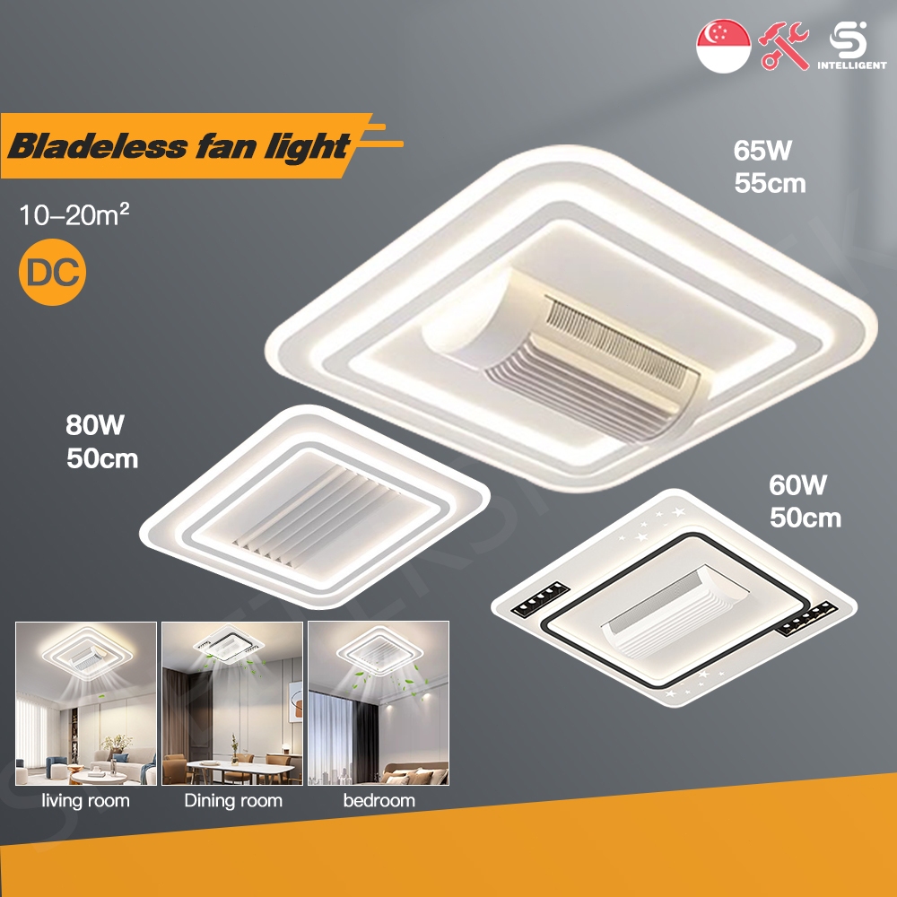 Bladeless ceiling fan with light LED bladeless fan ceiling light Fan ...