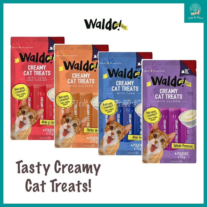 [Waldo] Creamy Cat Treats 60g (4 x 15g Sachets) | Shopee Singapore