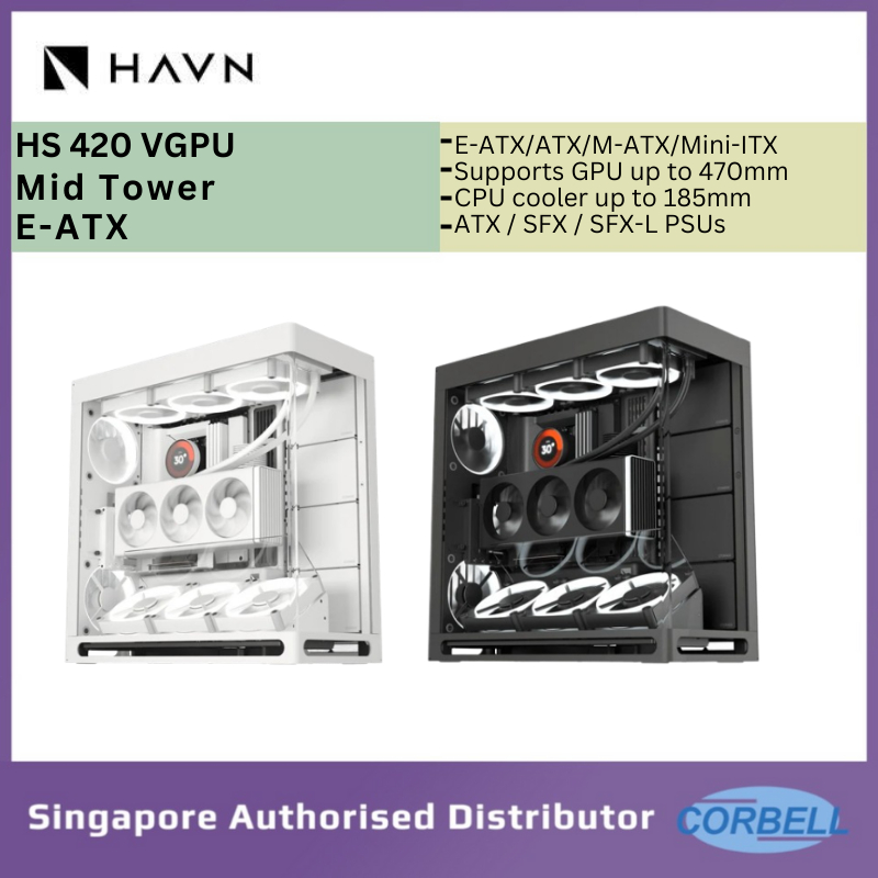 HAVN HS 420 VGPU Desktop Case Medium Desktop Casing VGPU Mount Kit PCIe ...