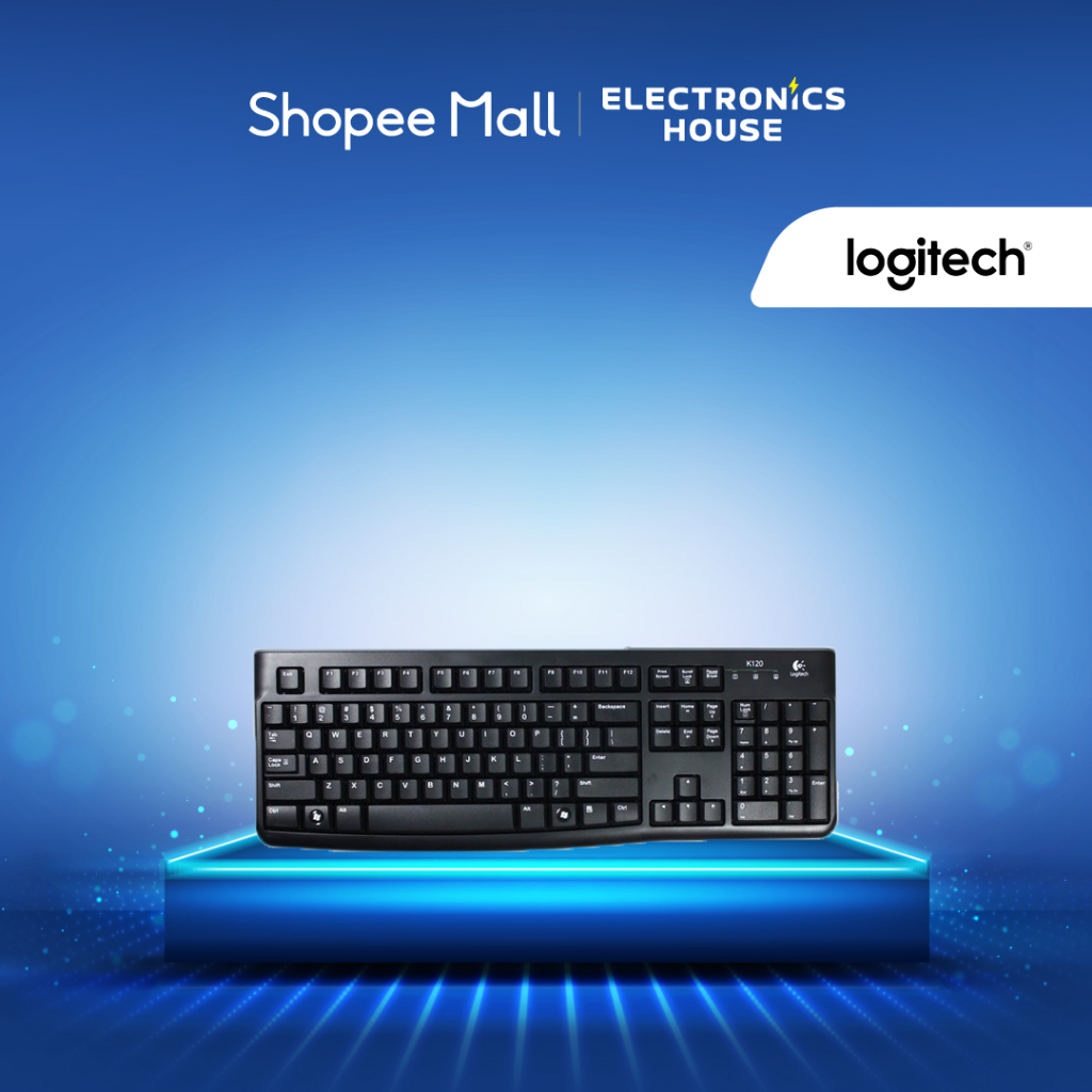 Logitech K120 Wired Keyboard for Windows, USB Plug-and-Play, Full-Size ...