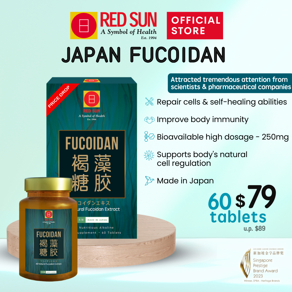 RED SUN Fucoidan | Brown Seaweed Mozuku Mekabu | Potent Immune Support ...
