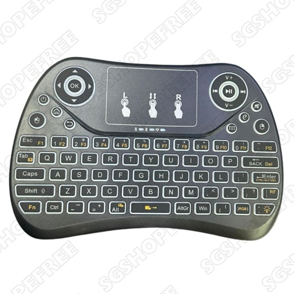 SG STOCK Backlight mini Wireless Keyboard Touch Pad air fly mouse ...