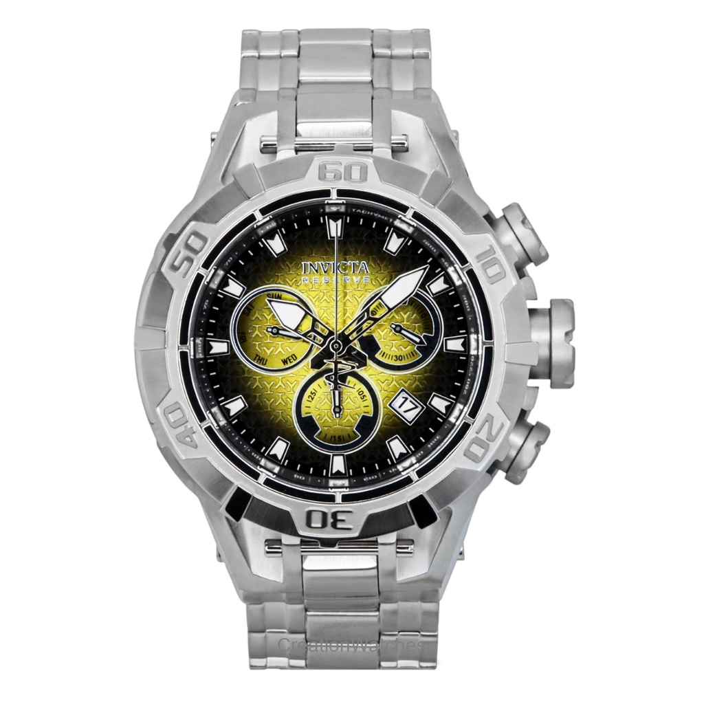 Invicta Reserve Ocean Warrior Chronograph Yellow and Black Dial Quartz ...