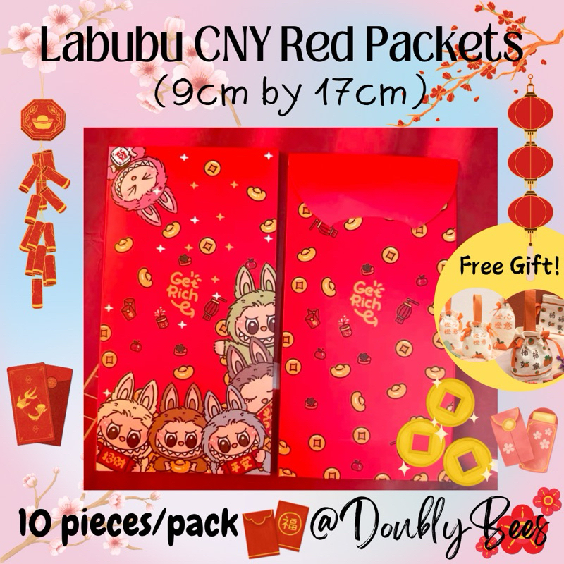 [🇸🇬SG Local/ INSTOCKS!] [FREE GIFT] The MONSTERS Labubu CNY Long Red ...