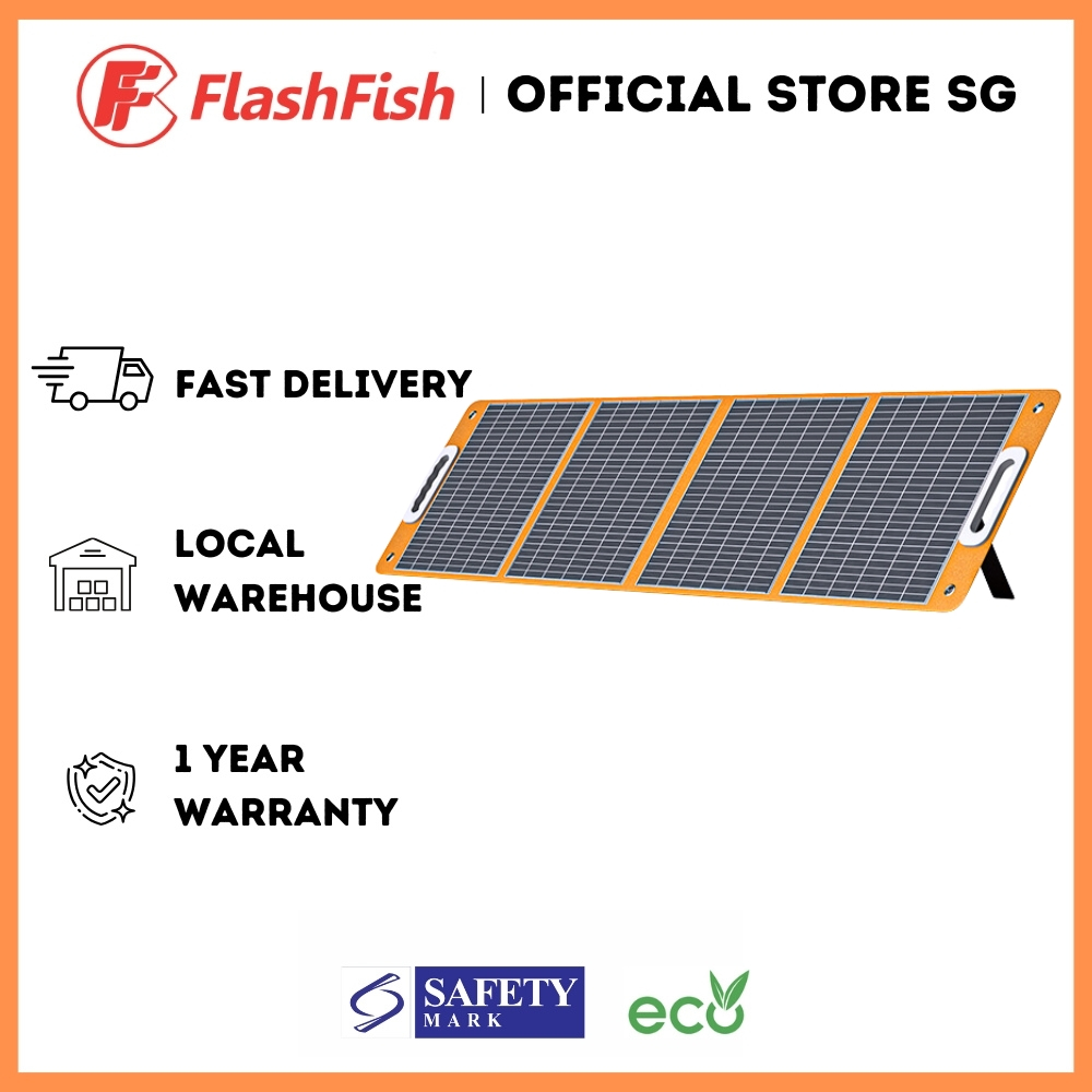 FlashFish 18V TSP 100W Portable Foldable Solar Panel for Phone Laptop ...