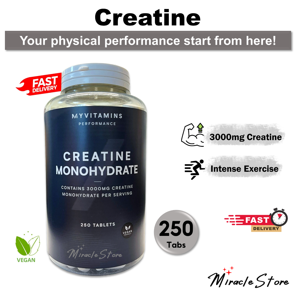 MyProtein Sports Nutrition MyProtein 250 Creatine Monohydrate Tablets ...