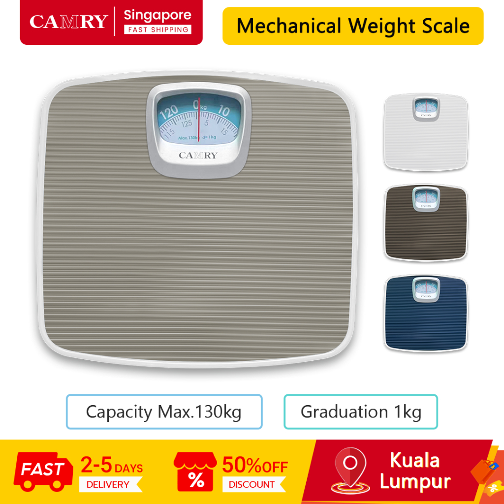 CAMRY Mechanical Weight Scale Max Capacity 130kg Graduation 1g Bathroom ...