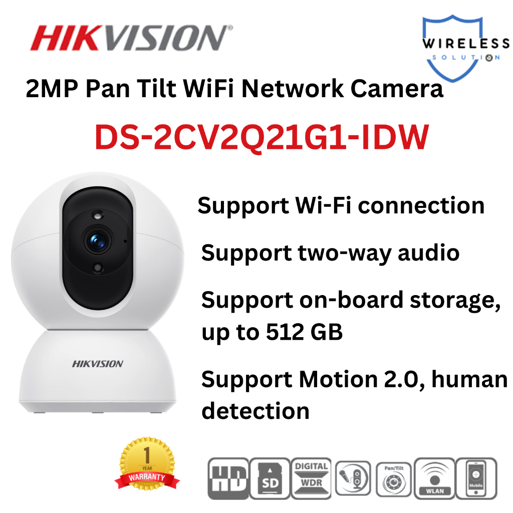 Network Camera Hikvision DS-2CV2Q21G1-IDW DS-2CV2Q21FD-IW support 512GB ...