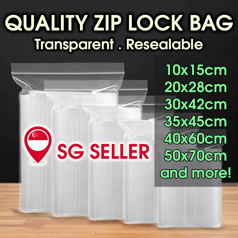Ziplock Bag Transparent Plastic Bag Zip lock Bag Zipper Bag Resealable ...