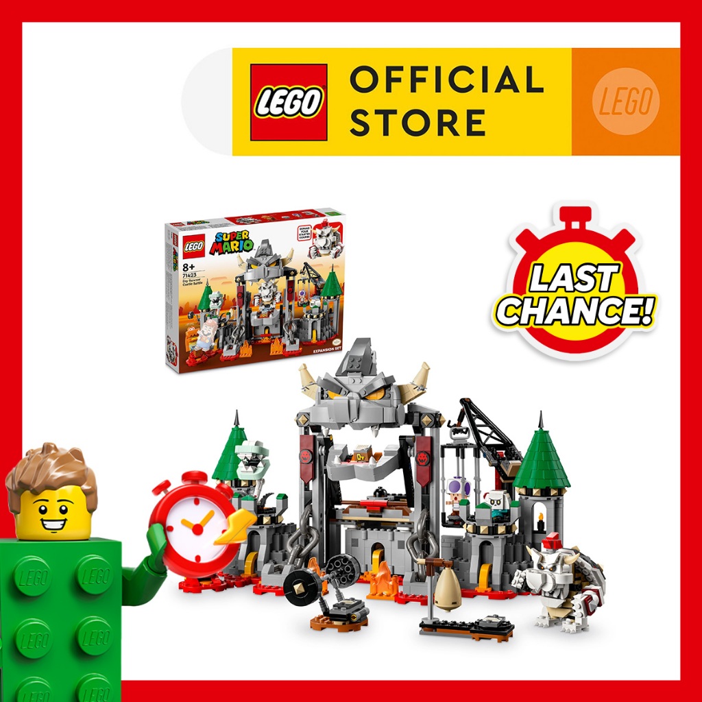 LEGO Super Mario 71423 Dry Bowser Castle Battle Expansion Set Building ...