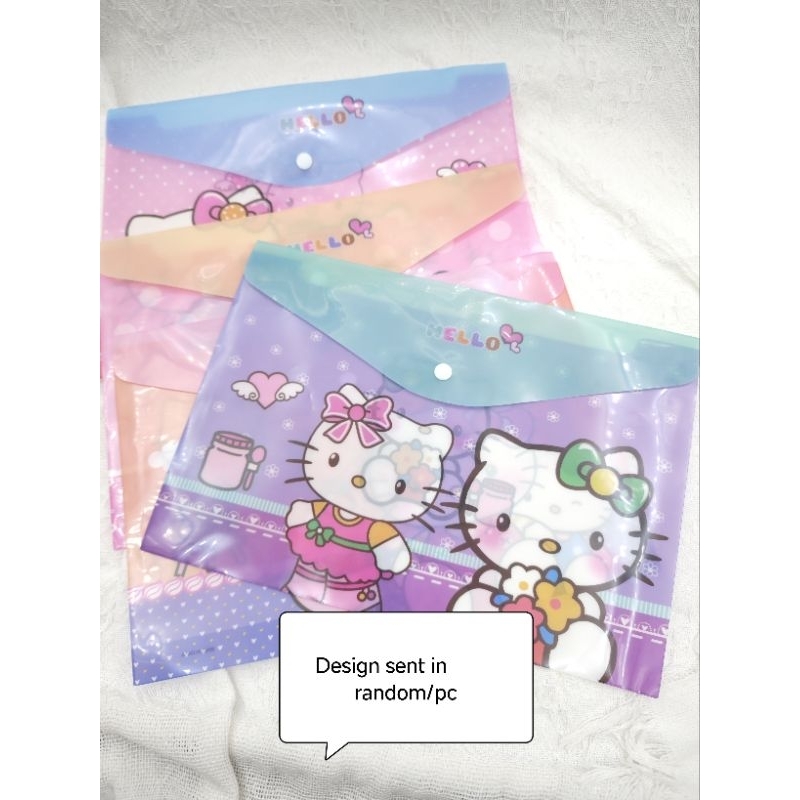 A4 HelloKitty/piano/transparent Button Folder File Storage Pouch Multi ...