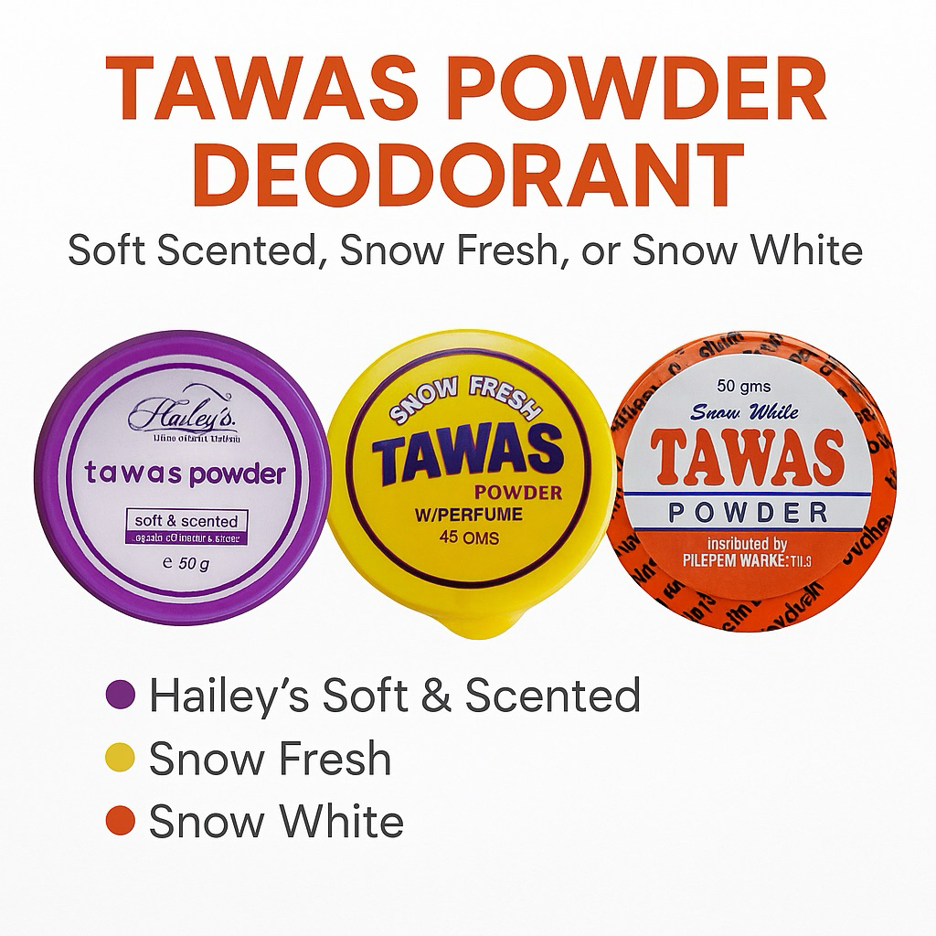 Tawas Powder Deodorant 45g / 50g | Soft Scented Snow Fresh White Odor ...