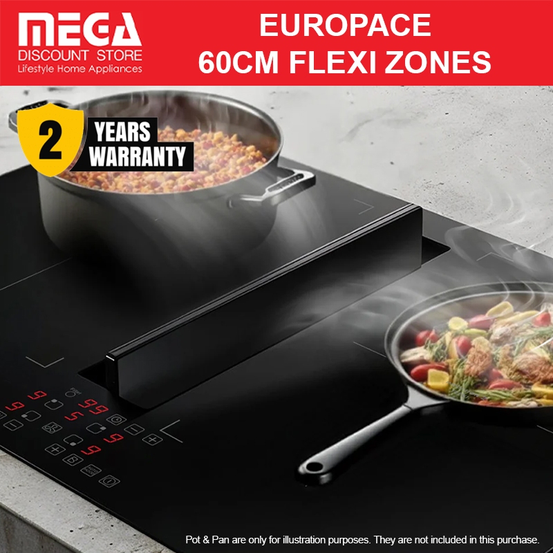 OTIMMO EIH8602E 60CM FLEXI ZONES INDUCTION HOB WITH DOWNDRAFT HOOD | Shopee Singapore