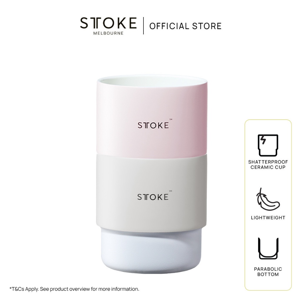 STTOKE Home Swirl Ceramic Insulated Cup | Home Collection | 207ml (7oz ...