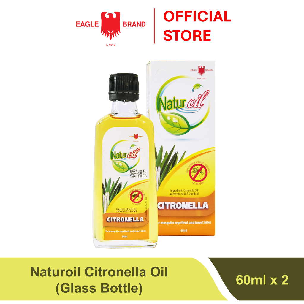 2x - Eagle Brand Naturoil Citronella Oil (Glass Bottle) 60ml | Shopee ...
