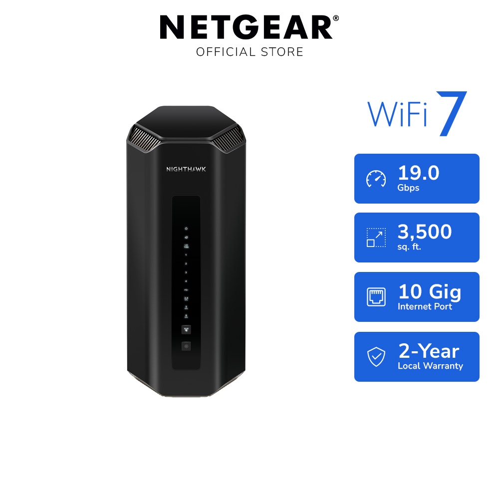 NETGEAR Nighthawk (RS700S) WiFi 7 Router : Tri-Band, Up to 3,500 sq ft ...
