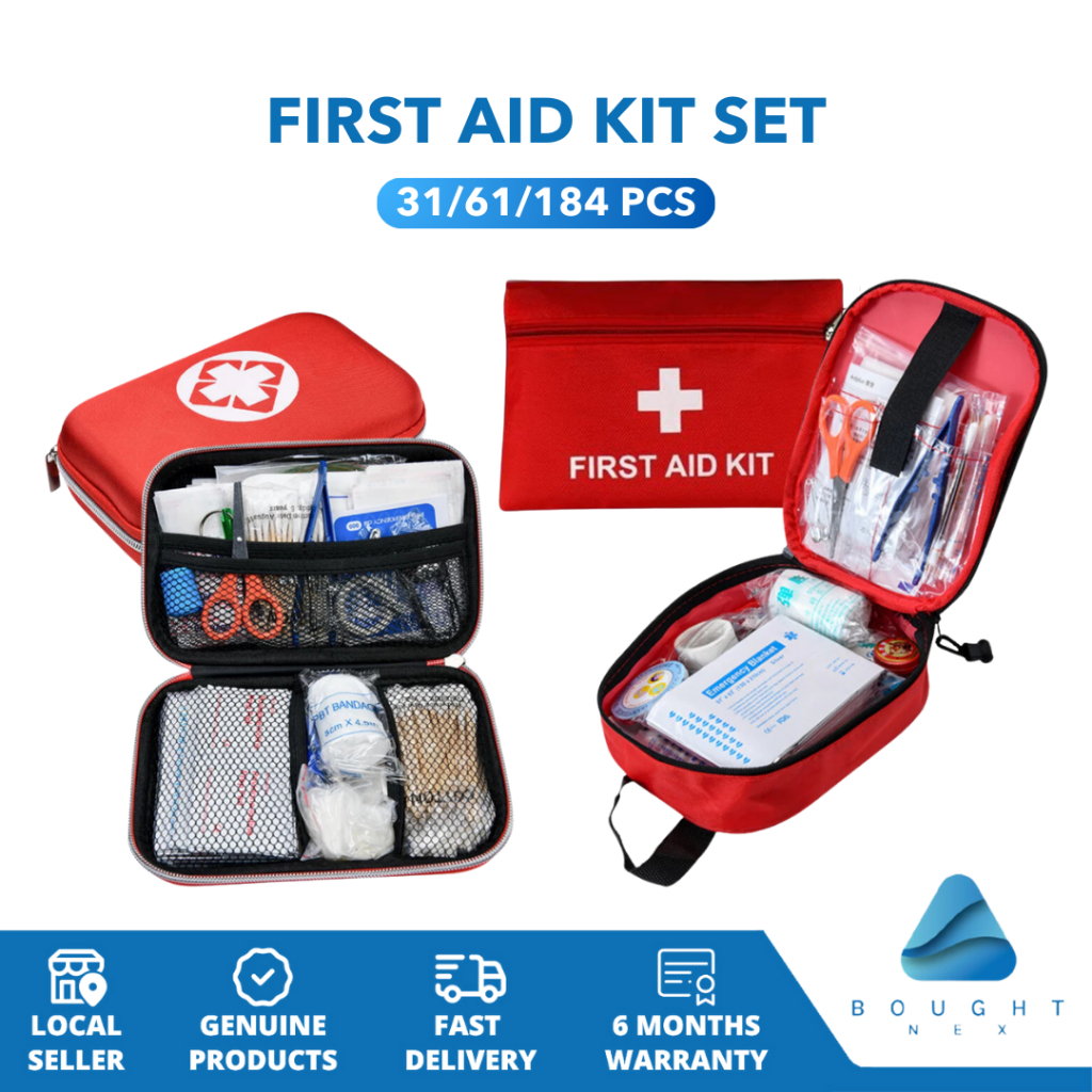 First Aid Kit Set 31/61/184 pcs - Essential Emergency Supplies Compact ...