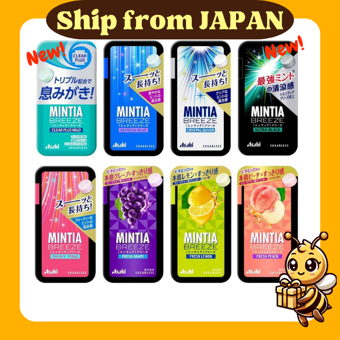 【Direct from Japan】Asahi MINTIA Breeze Mint Tablets 30 pieces/refresh blue/peach/grape/shiny ...