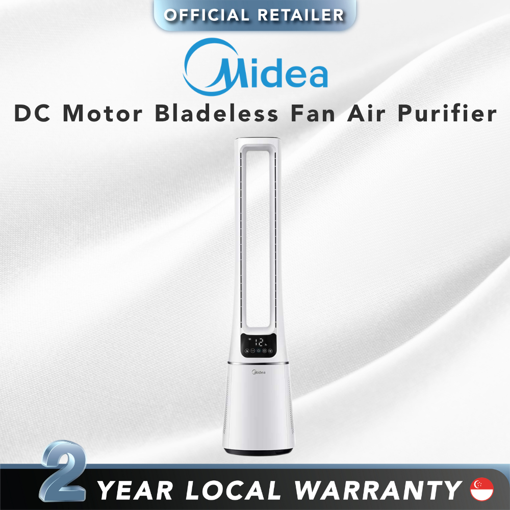 Midea DC Motor Bladeless Fan with Air Purifier - White (MAM060CPAPWH ...