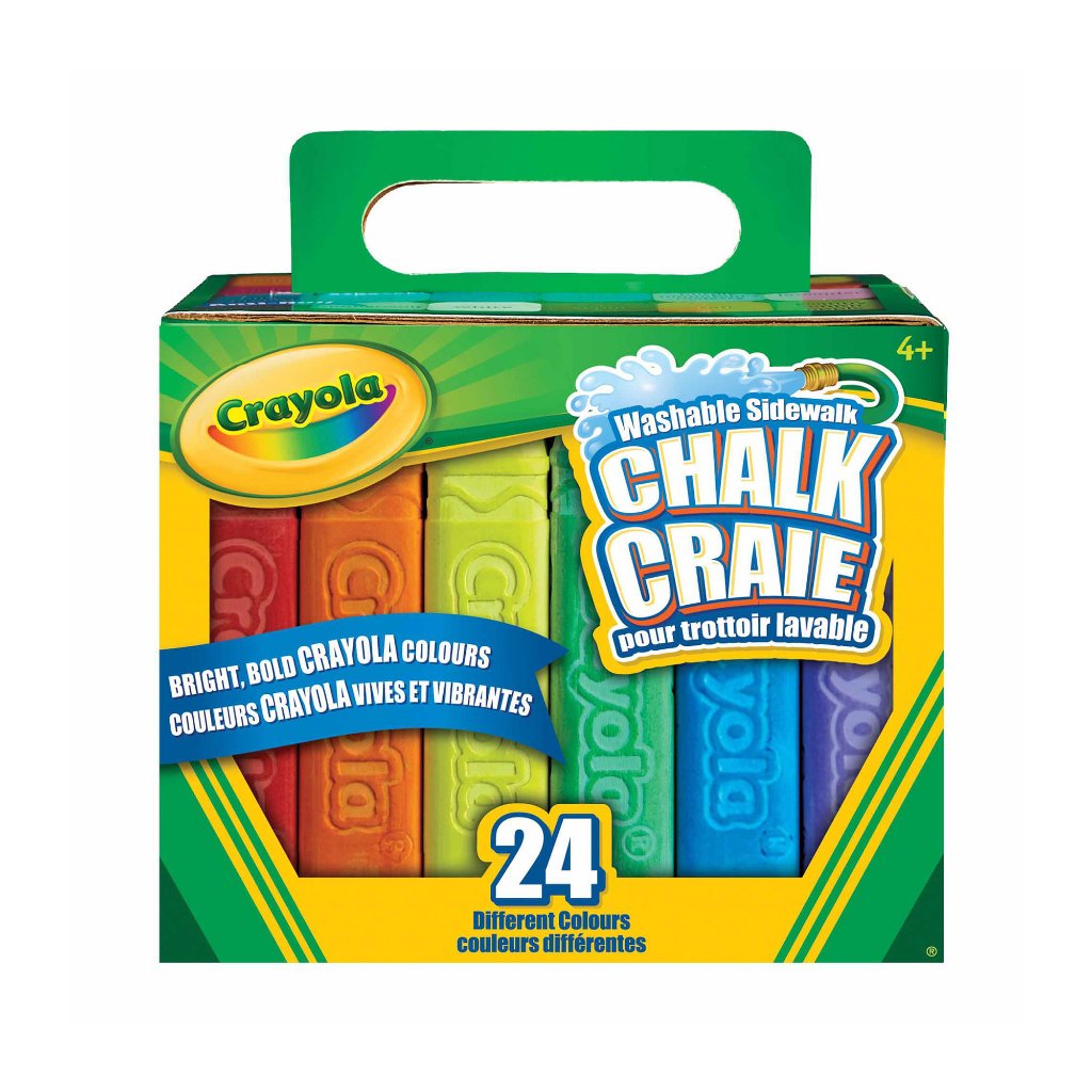 CRAYOLA Sidewalk Chalk Washable Large Chalk 24C 51-2024 [SG Seller ...