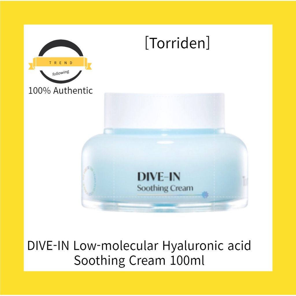 [Torriden] DIVE-IN Low-molecular Hyaluronic acid Soothing Cream 100ml ...
