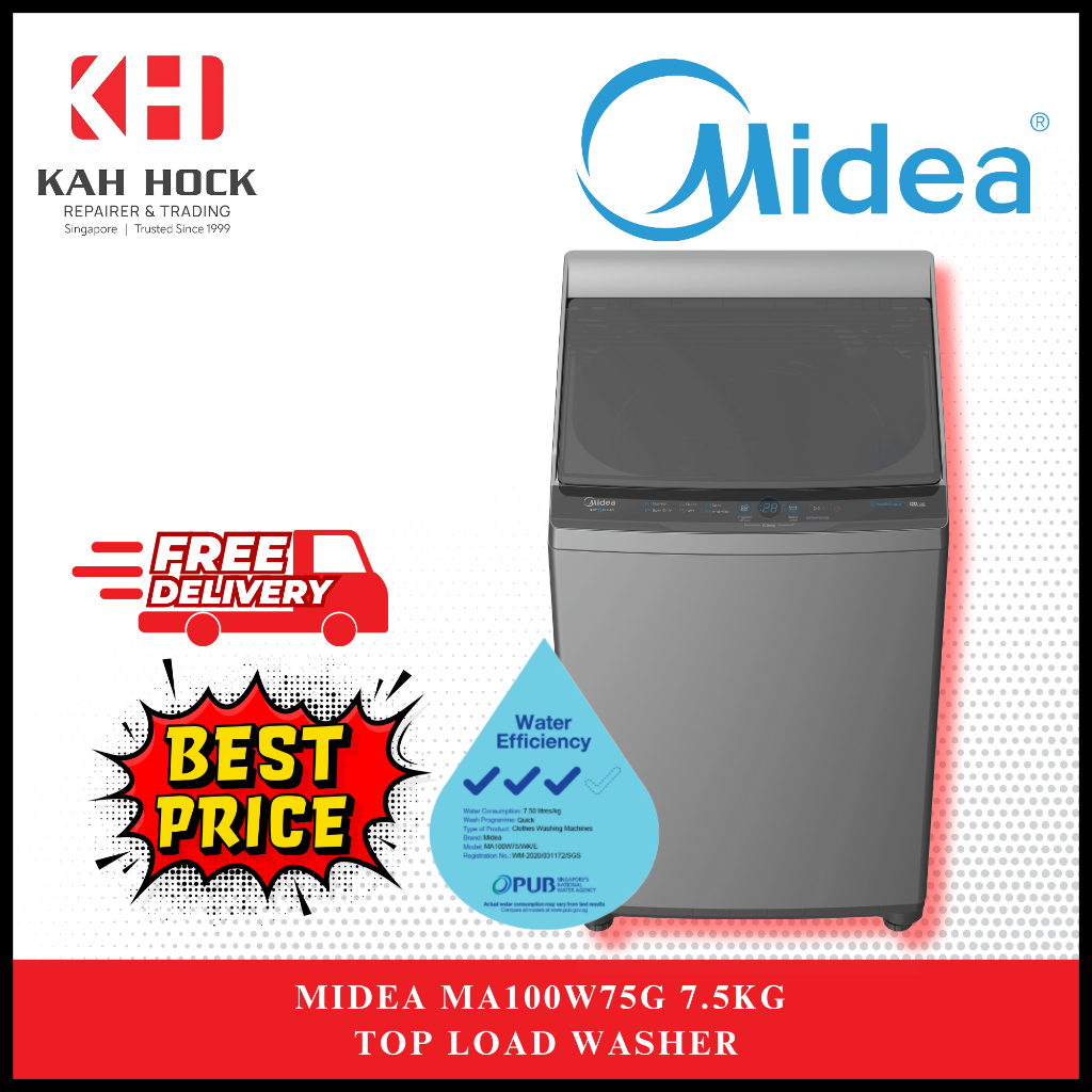 SHARP ES818X 8kg / MIDEA MA100W75G 7.5KG: TOP LOAD WASHING MACHINE - 2 ...
